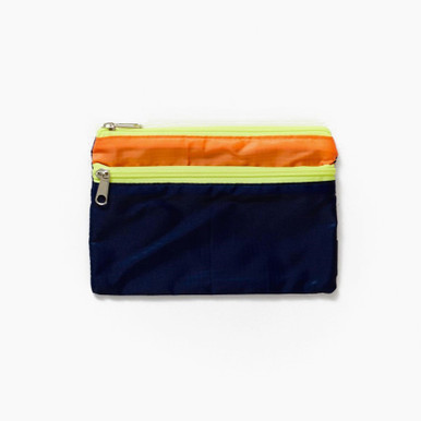 Navy Orange and Yellow Pencil Case