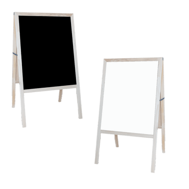 Marquee Easel (Natural hardwood) White Dry Erase/Black Dry Erase ...