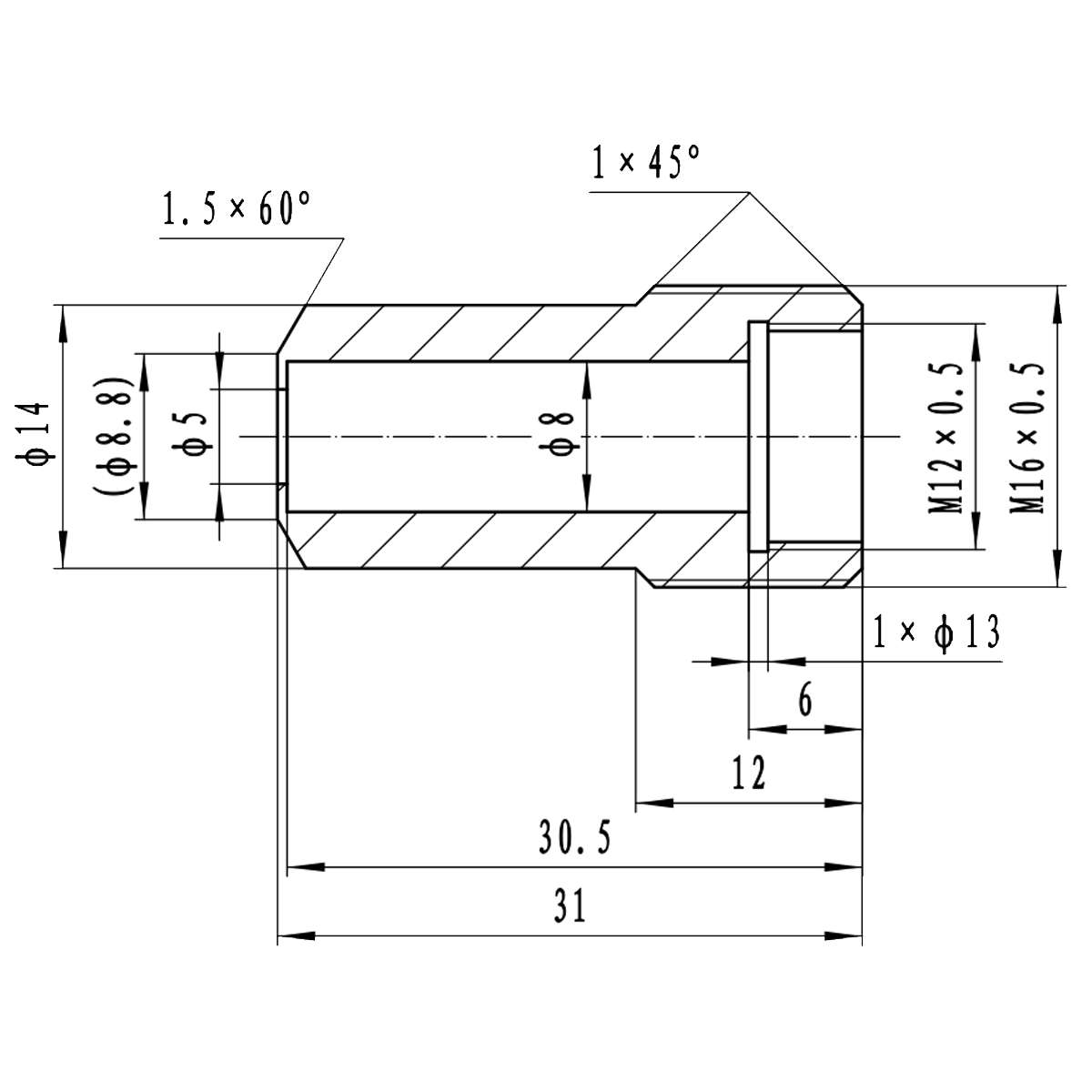 Objective Working Distance 10mm 6X Achromatic Objective PM42012133 ...