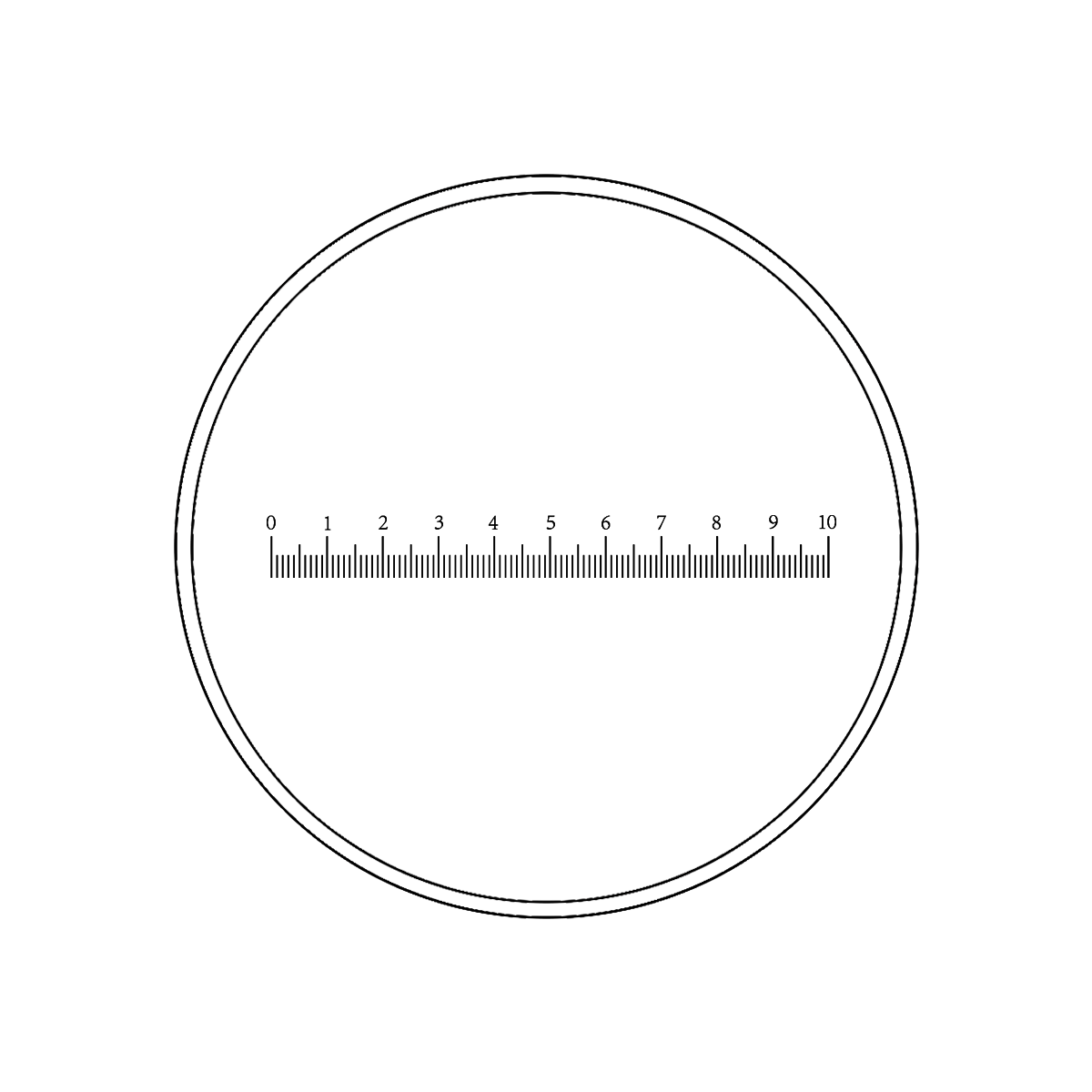 10mm/100 Div Single Line Reticle ( Dia. 19mm) RT20101123 | Boli Optics ...