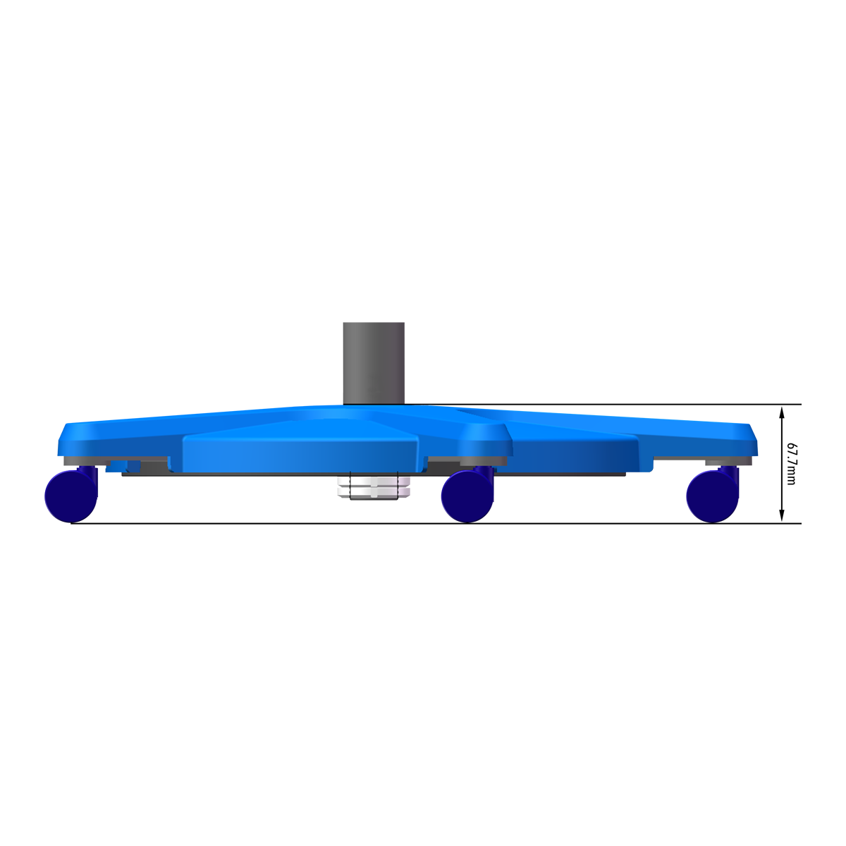 Vertical Post Height 810mm Rolling Floor Stand for Surgical Microscope ...