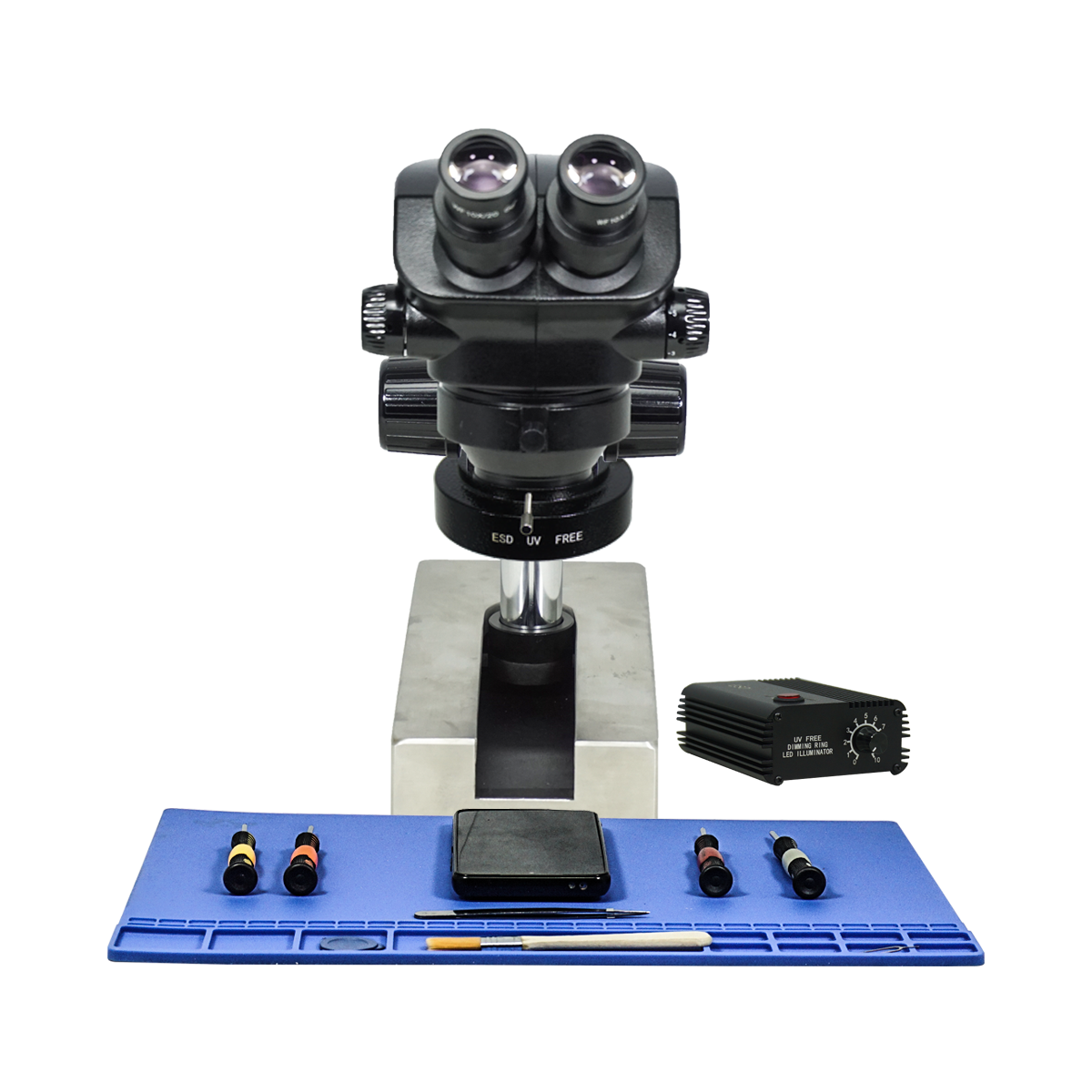 7-50X ESD Safe UV FREE LED Light Gliding Base Stand Binocular Zoom ...