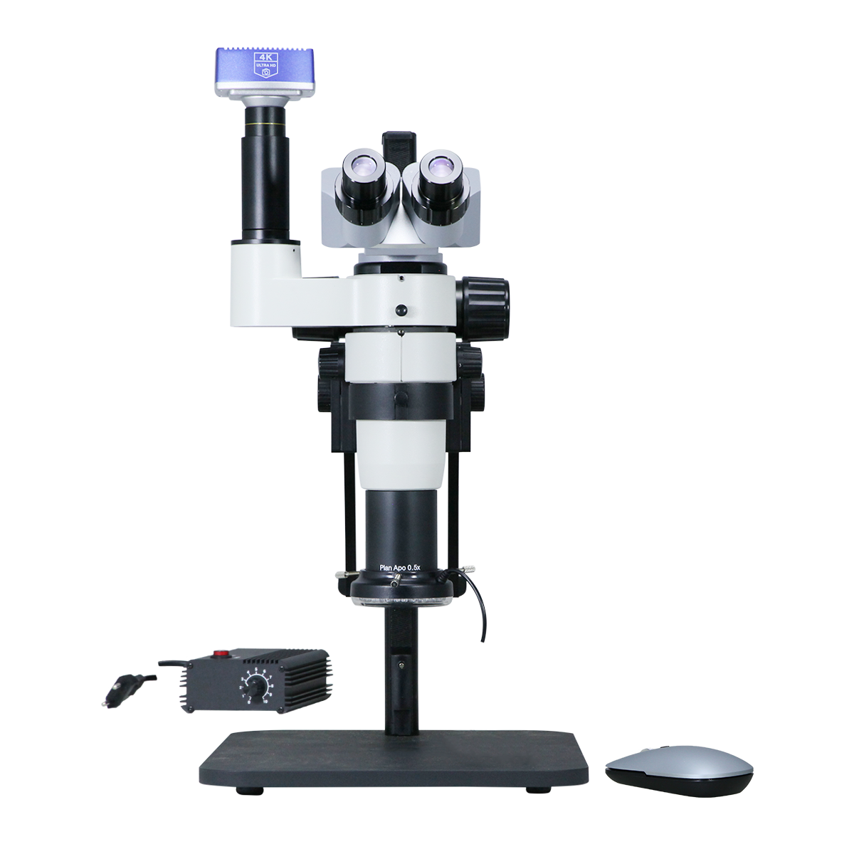 5-50X 8 Megapixels CMOS LED Light Curved Arm Stand Trinocular Parallel ...