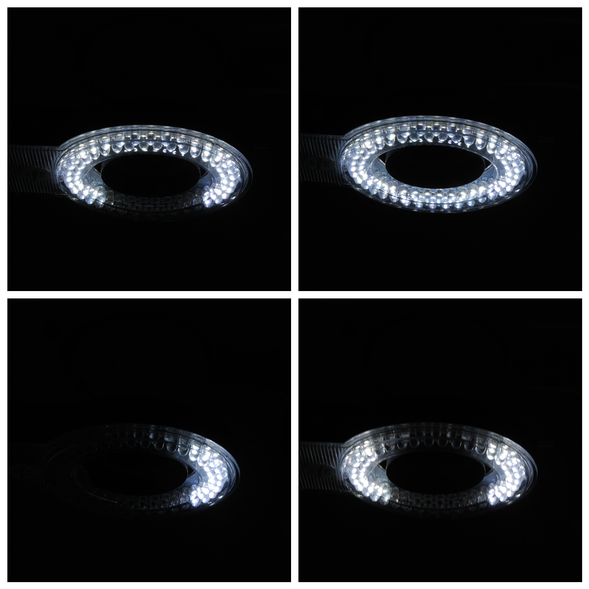 72 LED Microscope Ring Light with Four-Zone Quadrant Control Diameter ...