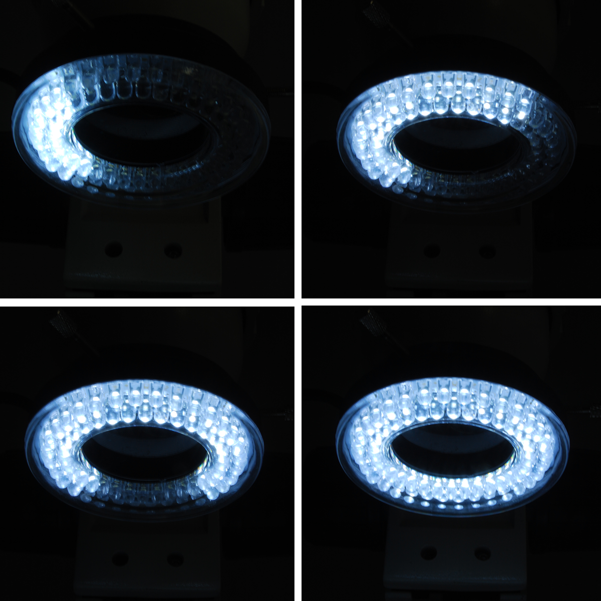 64 LED Microscope Ring Light with Four-Zone Quadrant Control Diameter ...