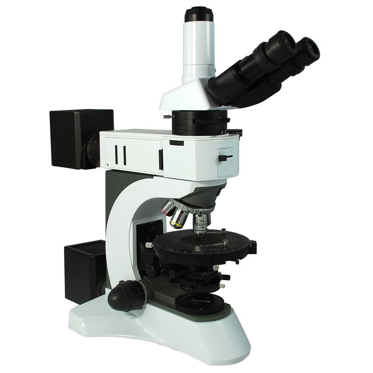 50X-1000X Polarizing Microscope, Trinocular, Dual Halogen Light, for ...