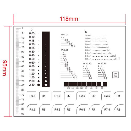 90mm/180 Div Multiple Scale Film Ruler RT02420602 | Boli Optics ...