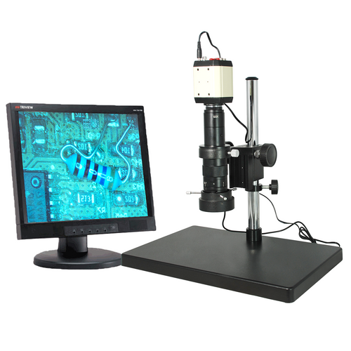 0.35X-2.25X LED Industrial Inspection Video Zoom Microscope, Post Stand ...
