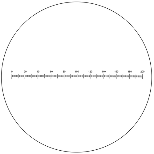 Microscope Eyepiece Reticle Linear Scale Micrometer Ruler Dia. 24mm ...