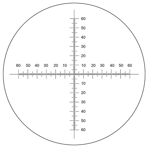 Microscope Eyepiece Reticle Cross Line Micrometer Ruler, Dual Axis ...