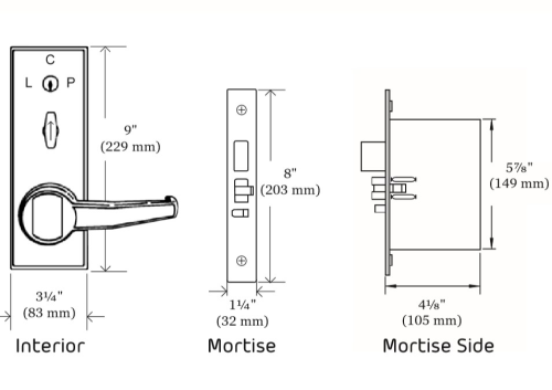 Simplex 8100 Series Mortise Lock - CookandBoardman.com