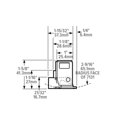 Adams Rite 7130 Electric Strike, 1-1/4" x 6-7/8"Faceplate, Lip ...