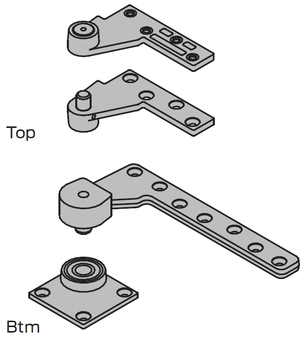 Ives 7244F, 1-1/2" Offset Pivot Set, 400lbs. - CookandBoardman.com