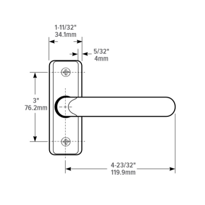 Adams Rite 4569 Deadlatch Handle - CookandBoardman.com