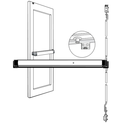 Adams Rite 8600 Life-Safety Narrow Stile Concealed Vertical Rod Exit ...