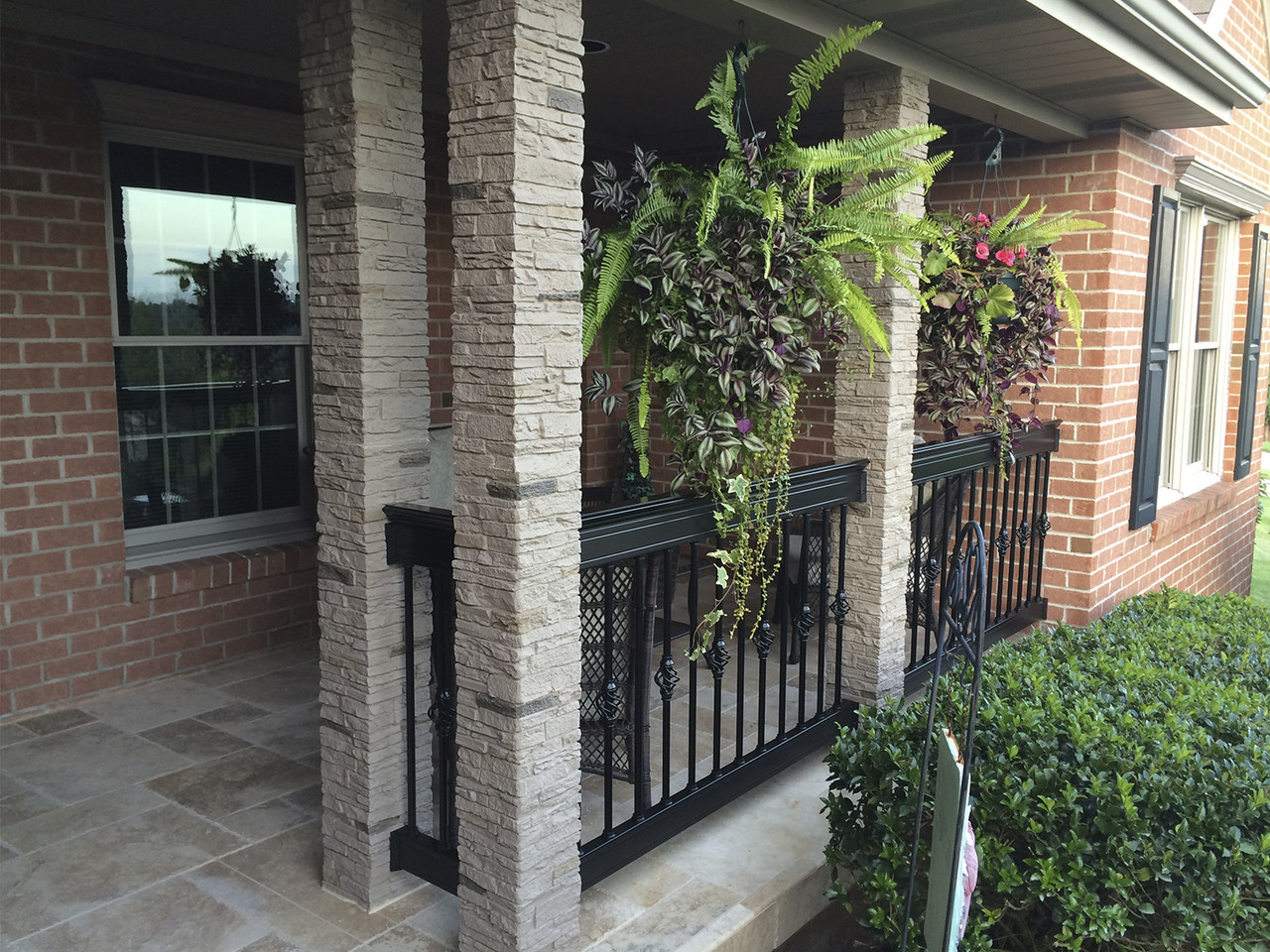 Stone and Brick House Columns: Before and After Photos from Homeowners ...
