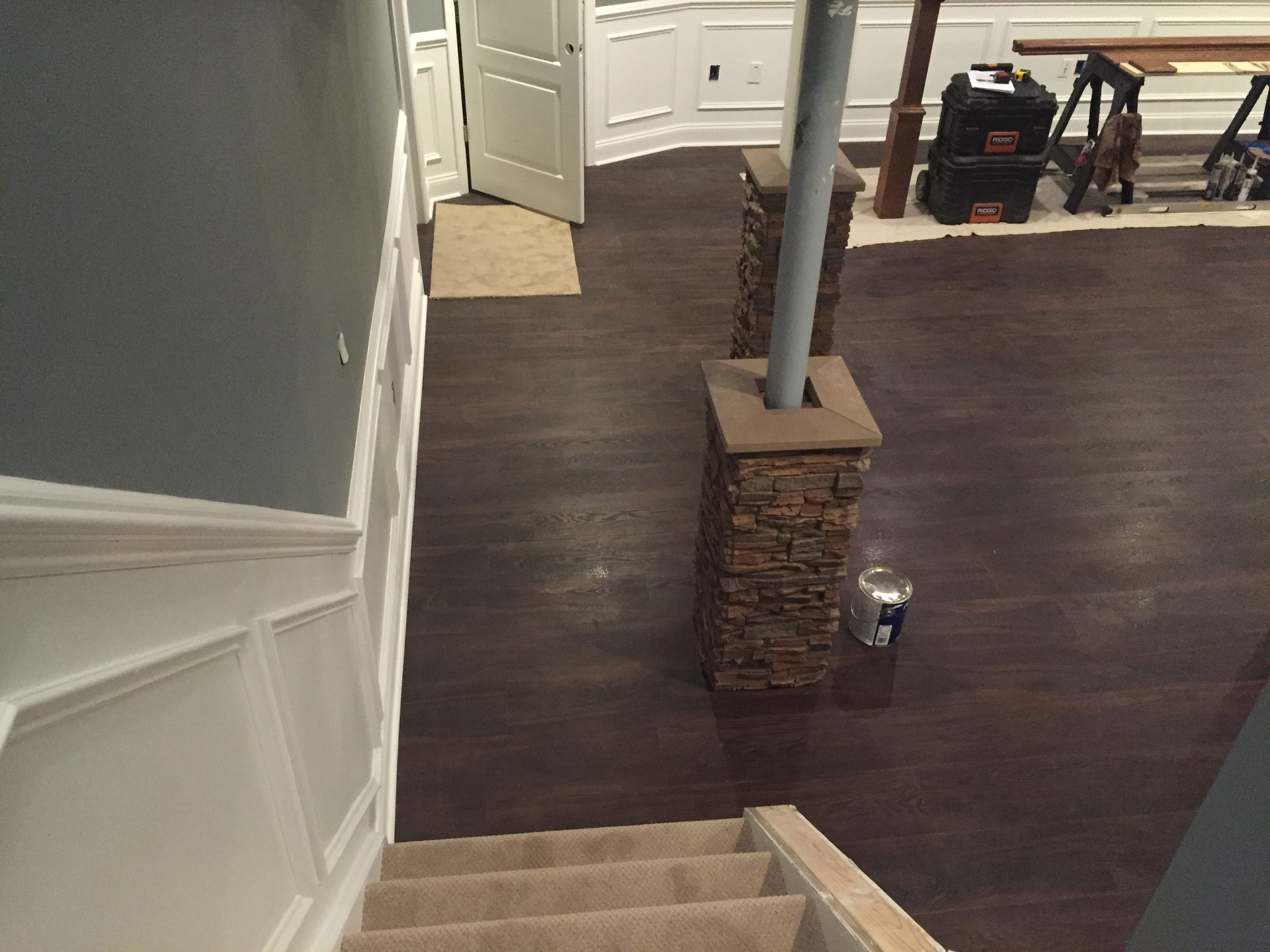 A Super Stylish Basement Column Idea - Barron Designs