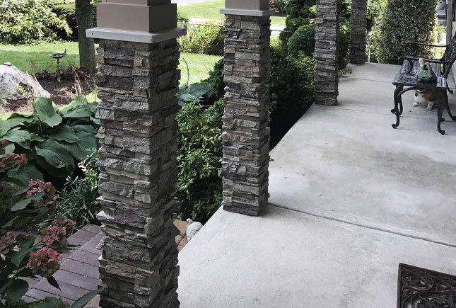 Faux Stone Column Wraps Give Existing Posts Style - Barron Designs