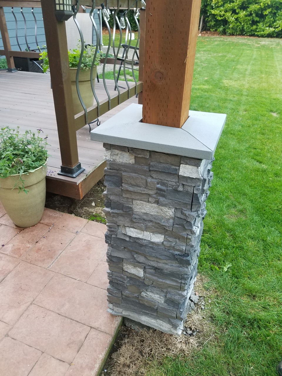 Patio Columns Installed Over the Weekend - Barron Designs