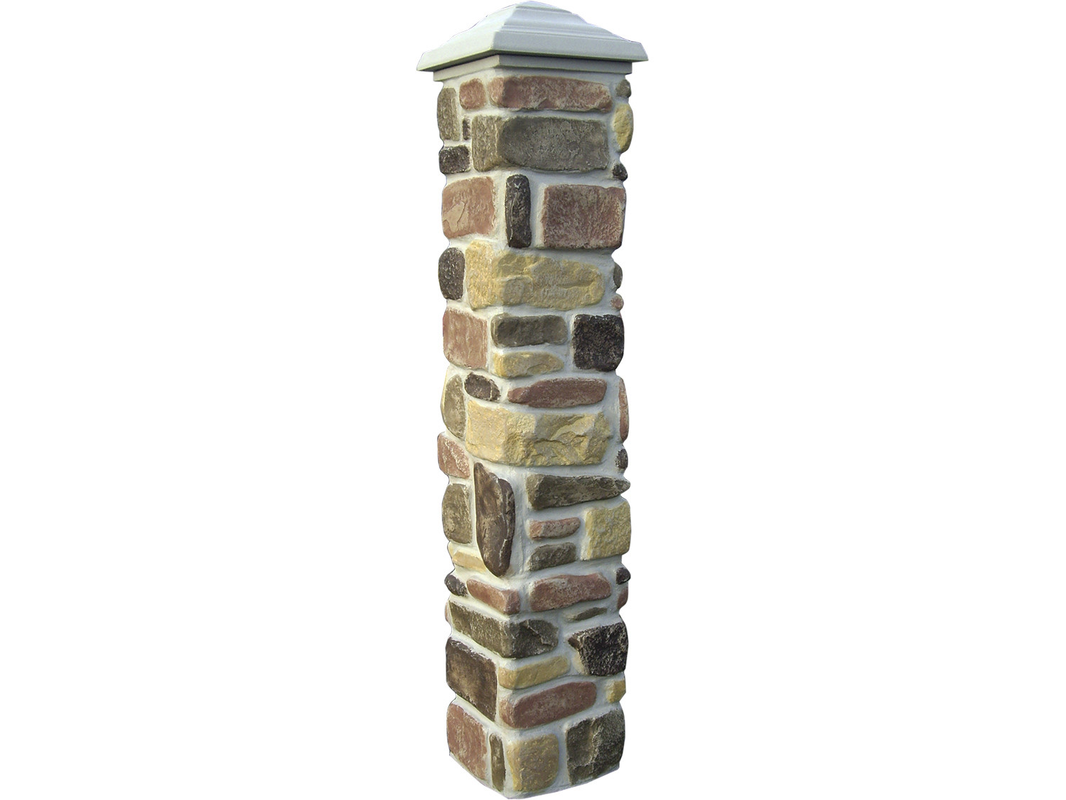 Tumbled Stone Column Post Cover