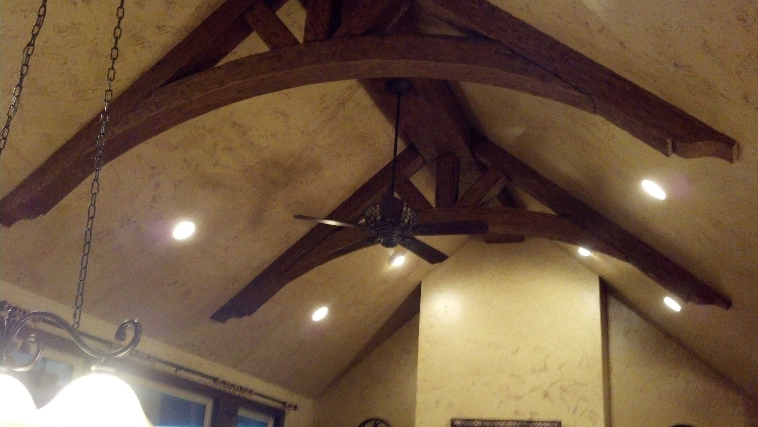 Stunning Ceiling Truss using Faux Wood Beams - Barron Designs