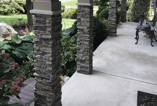 Faux Stone Column Wraps Give Existing Posts Style - Barron Designs