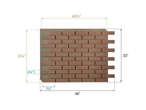 Contempo Faux Brick Wall Panel - Tall