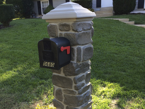 Best Mailbox And Post: Tumbled Stone Mailbox Kit | Barron Designs