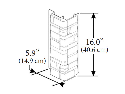 Novik Dry Stack Faux Stone Hinged Corner