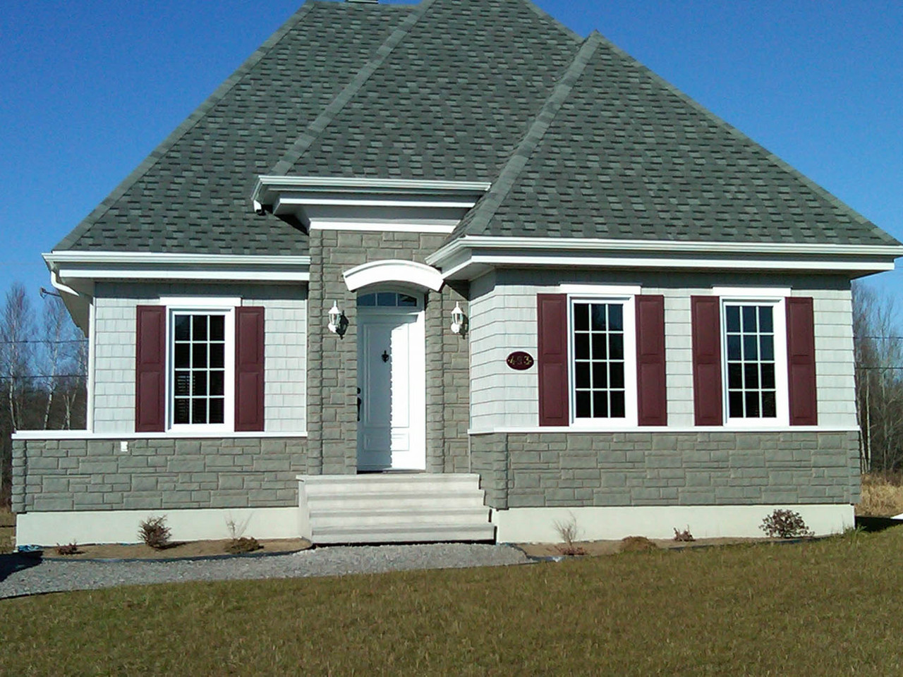Stone & Brick Exterior Wainscoting - Barron Designs
