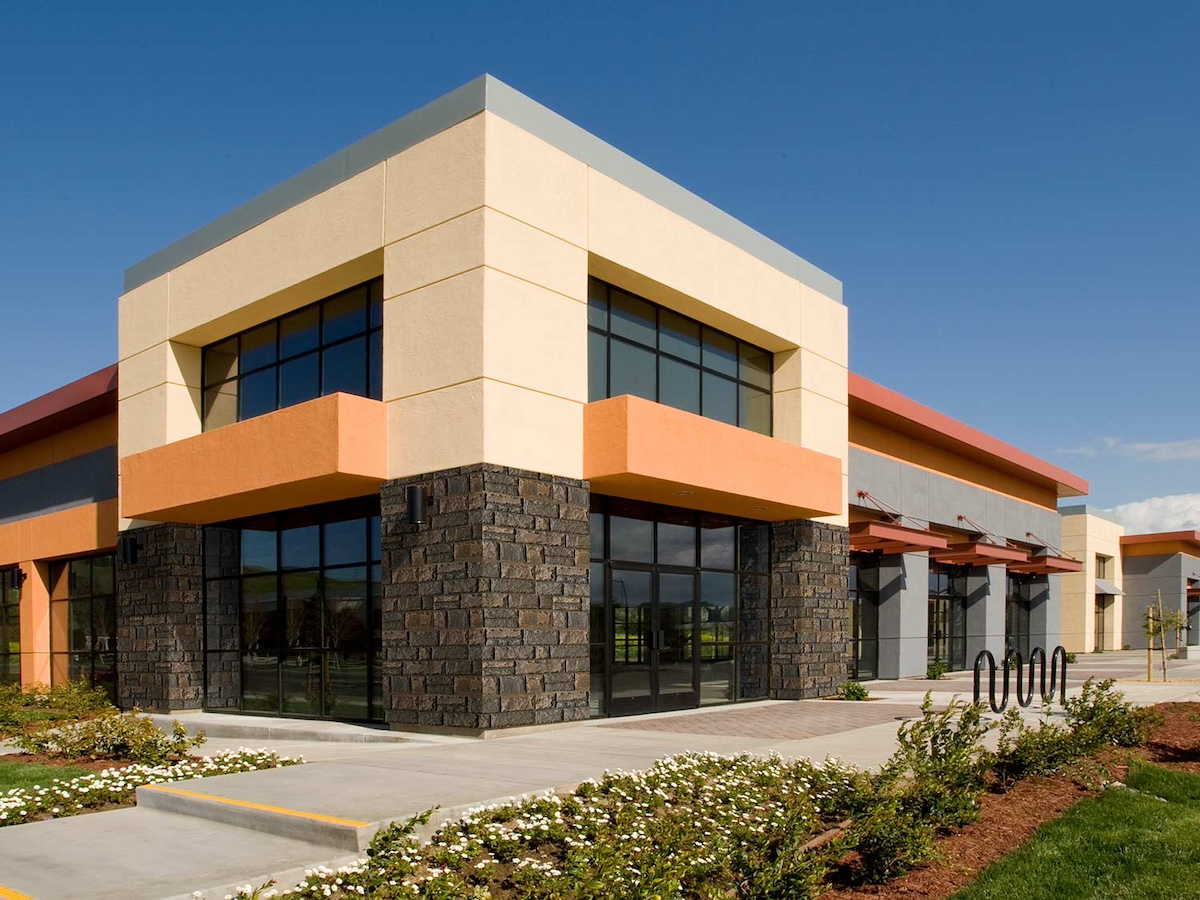 Commercial Exterior Columns Stone Facade