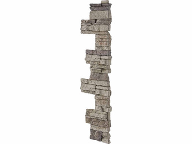 Colorado Dry Stack Faux Stone Right Endcap - Tall
