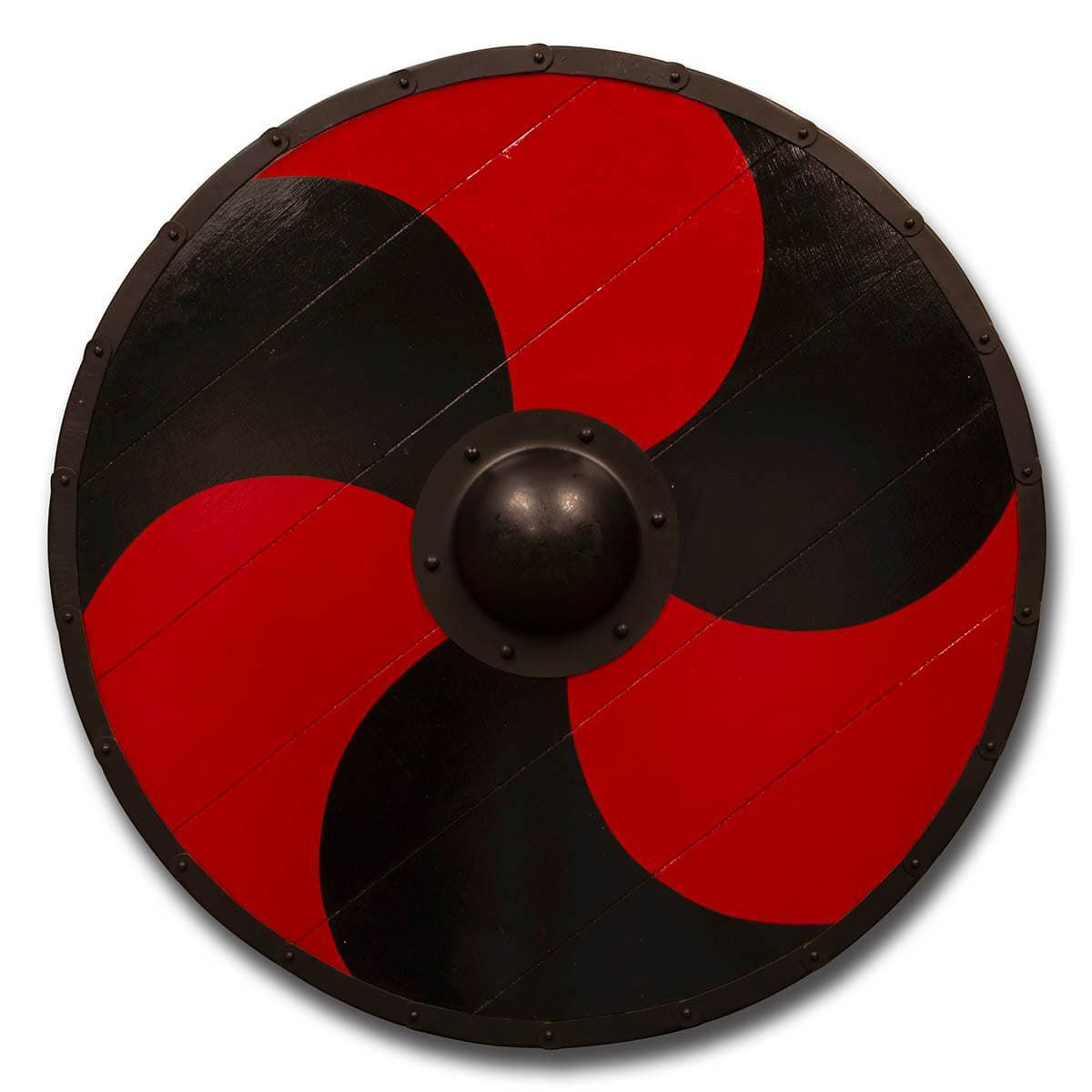 Painted Wood Viking Spiral Shield- Museum Replicas.com