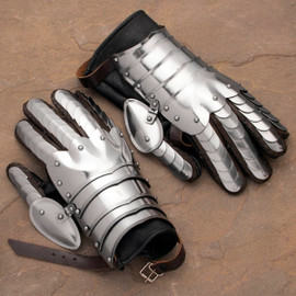 Black Leather Gauntlets w/ Long Cuffs– MuseumReplicas.com