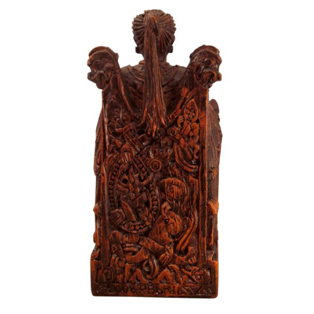 Seated Freya Statue Wood Finish | Shop Viking Shield