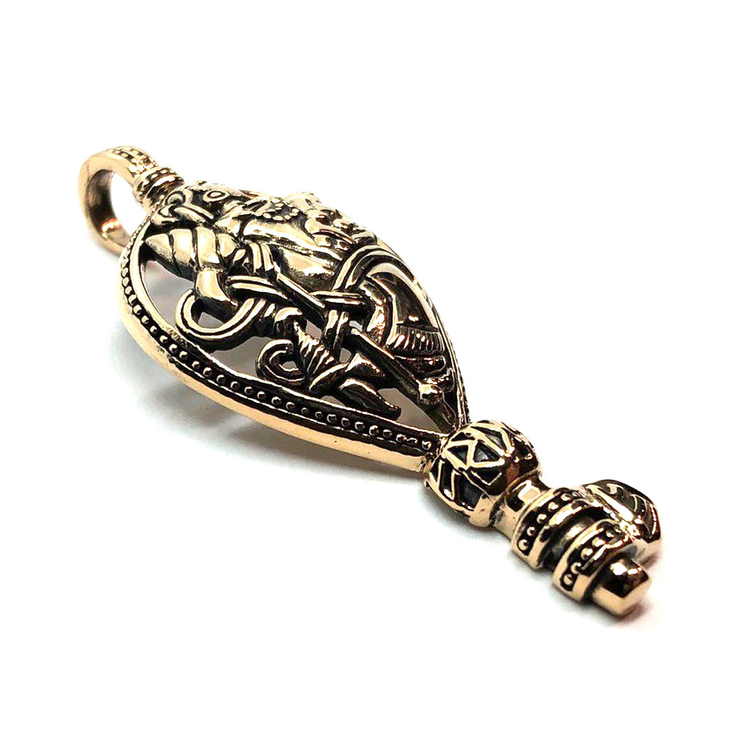 Frigga's Key Pendant Bronze - Viking Shield