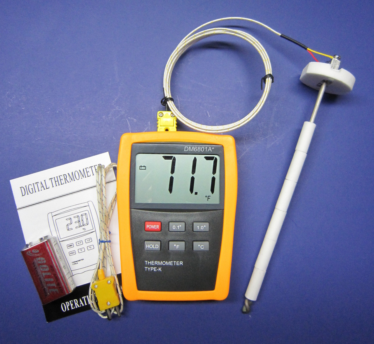 Buy a K-type thermocouple thermometer DM6801 with high temperature ...
