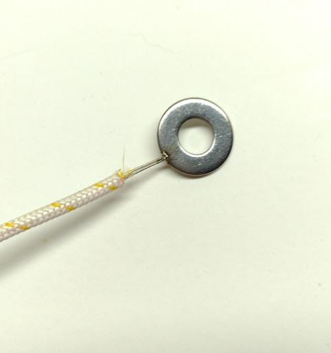 Beaded K-type thermocouple with braided fiberglass insulation PK-400