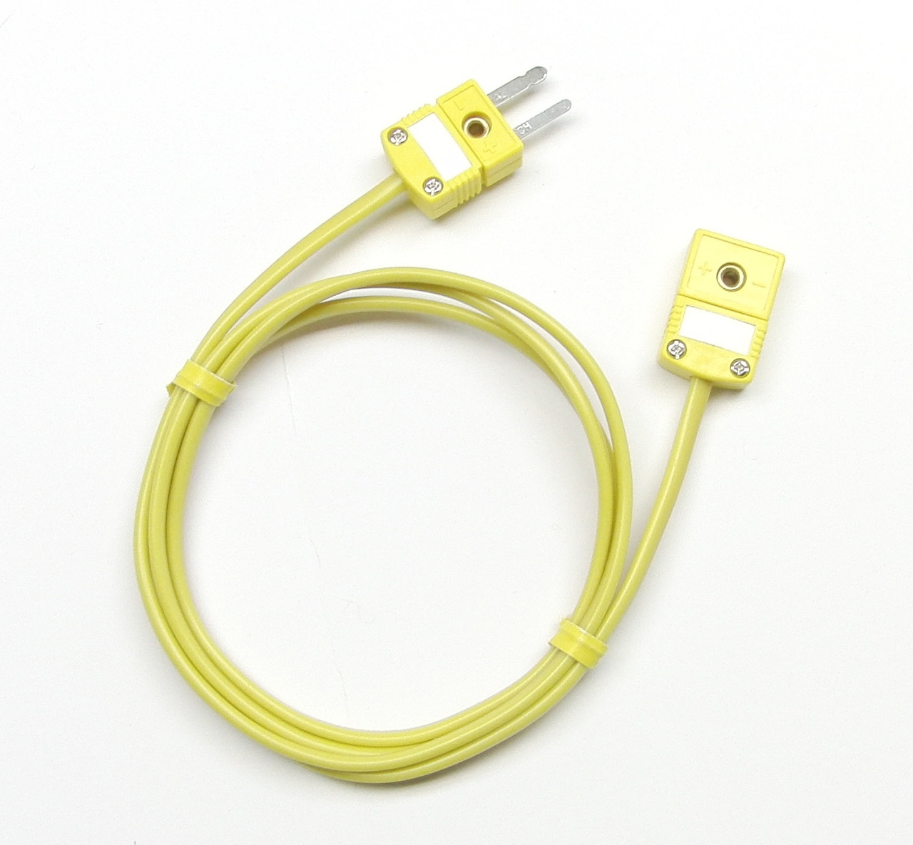 3 ft K-type thermocouple extension wire with miniature mini connectors