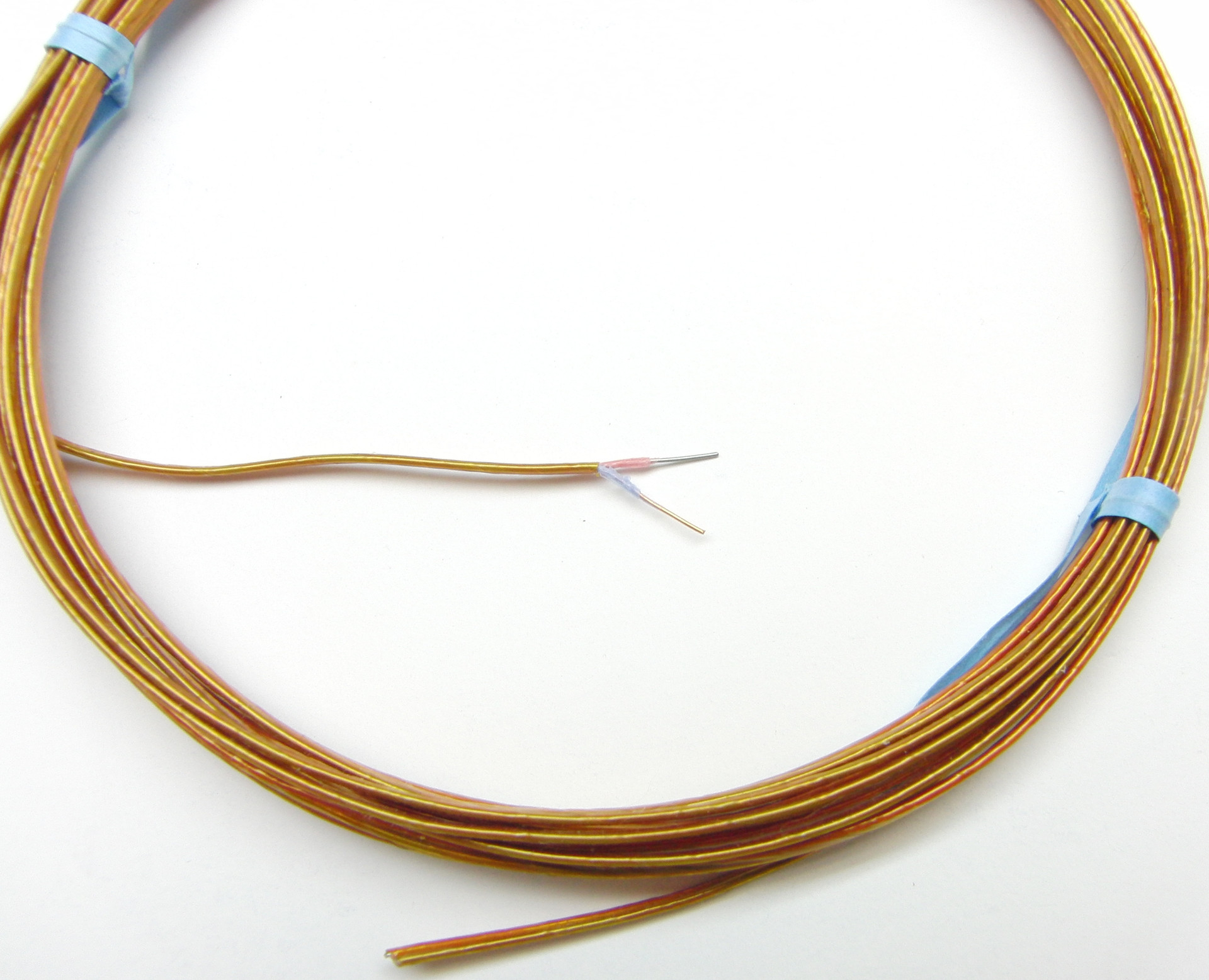 We sell T-type thermocouple wire with Kapton insulation