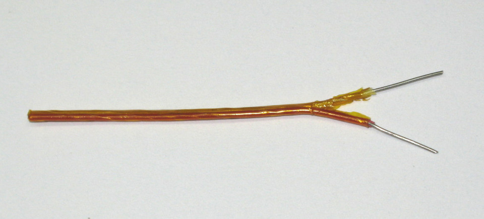 320 ft spool of K-type thermocouple wire with kapton polyimide insulation