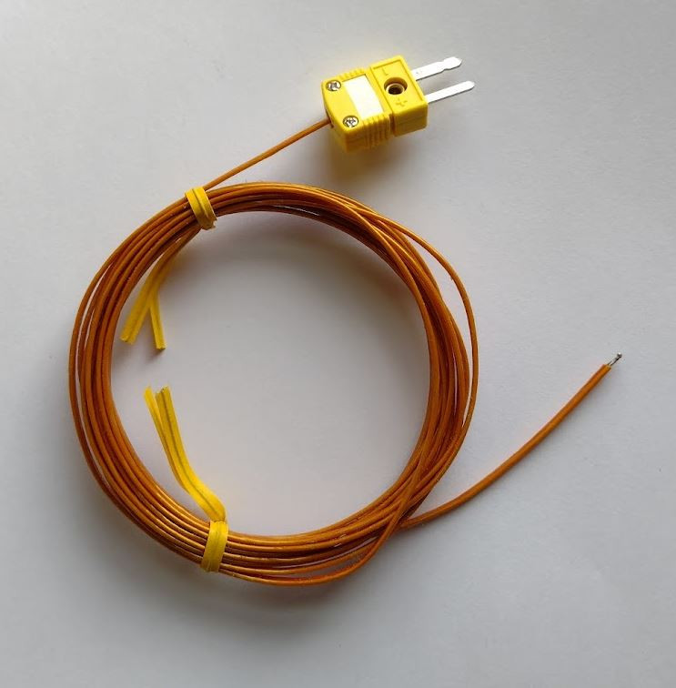K-type Thermocouple with Kapton insulation 3 ft long