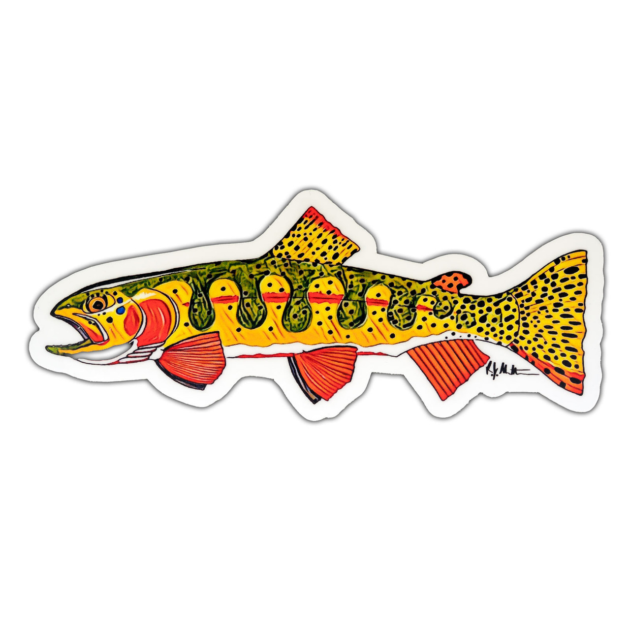 AvidMax Greenback Cutthroat 5" Sticker - AvidMax