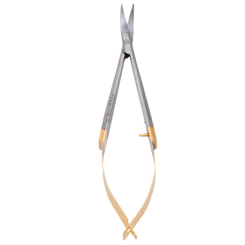 Dr. Slick 4 in Spring Scissors Straight/Curved Serrated Blade Gold Fly ...