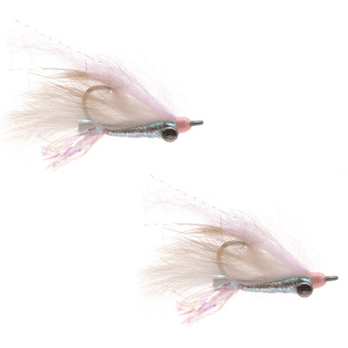 Umpqua Bonefish Scampi With Beadchain Eyes Pink 2 Pack - AvidMax