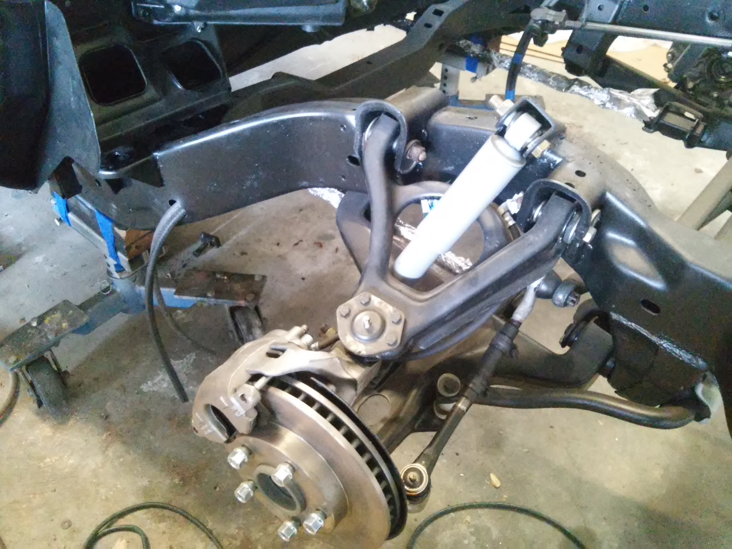 All new suspension system and custom fabricated welded frame supports ...
