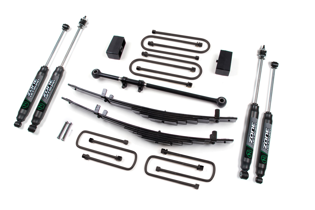 4" Leaf Spring Lift Kit - Zone Offroad ZONF11N - Suspension Superstore