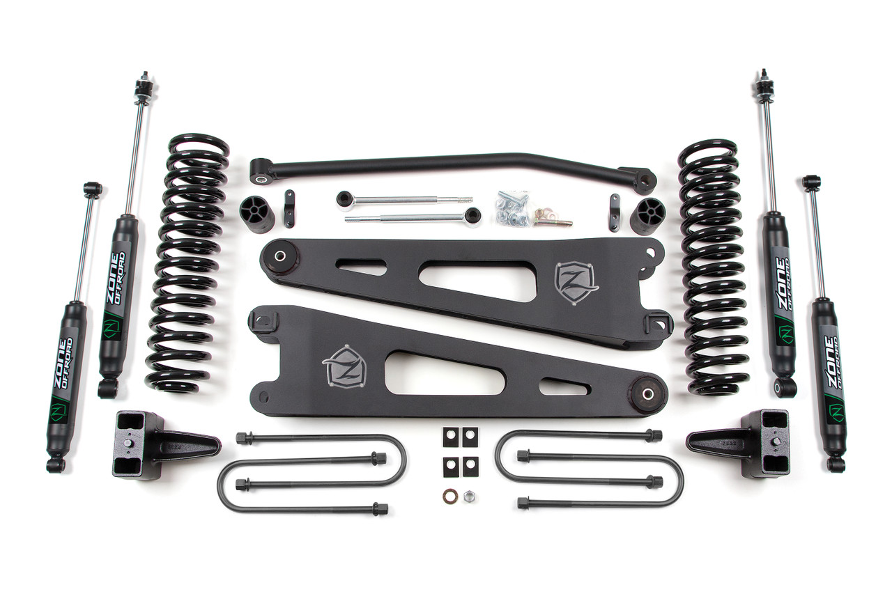 4 Inch Radius Arm Lift Kit W/ Nitro Shocks - Zone Offroad ZONF21N ...