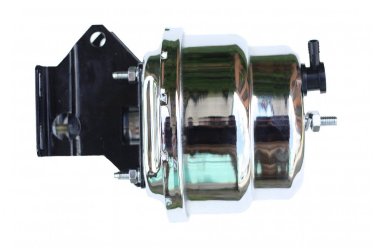 7" Dual Power Brake Booster W/ Bracket (Chrome) - LEED Brakes ET ...