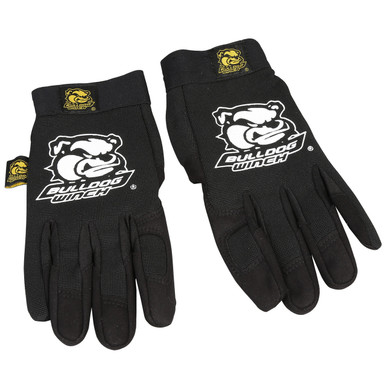 Trail Gloves, XL, Black Form Fit w/synthetic leather palm Bulldog Winch ...